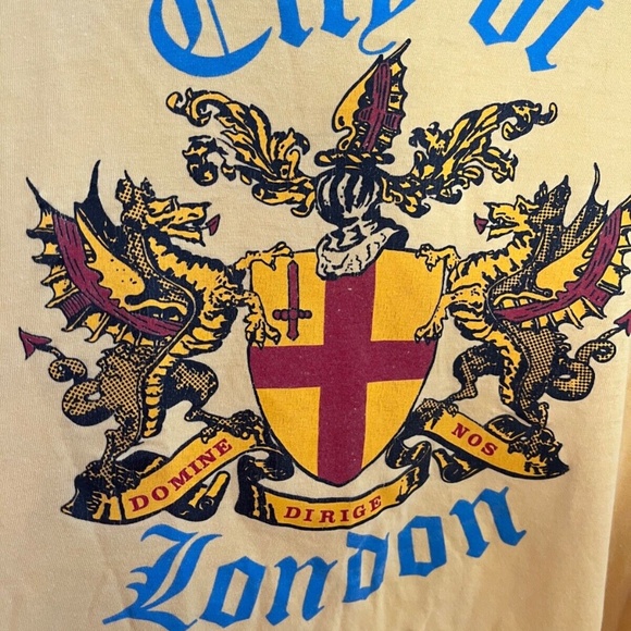 Shirts | Vintage City Of London Crest England Yellow Crewneck ...